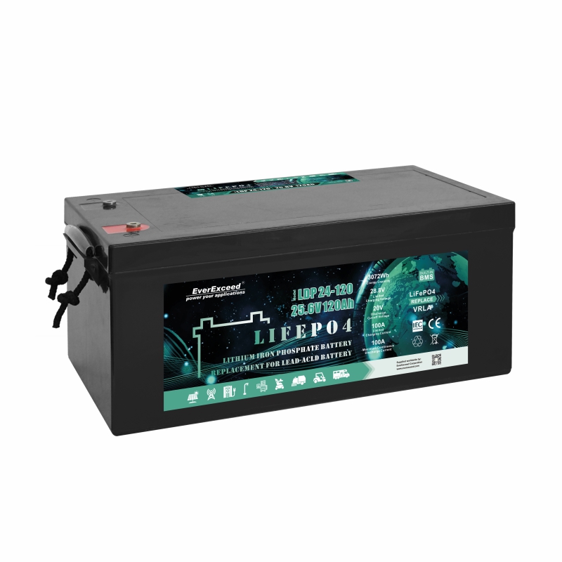 Customized Lifepo4 Battery 25V 120Ah Deep Cycle 25.6V Solar Lithium Ion ...
