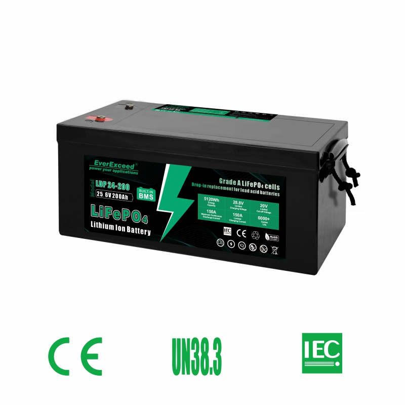 Customized lithium solar energy rechargeable battery 25.6V 200AH ...